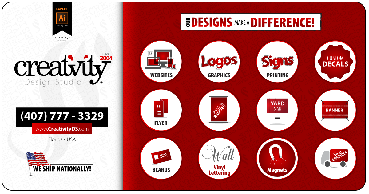 Graphic Design, Websites & Signs » Creativity Design Studio